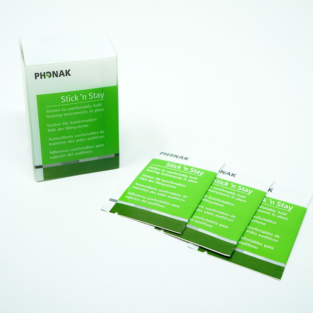 Phonak Stick ‘n Stay: Sticker Pads for Hearing Aids — Only Hearing Aid